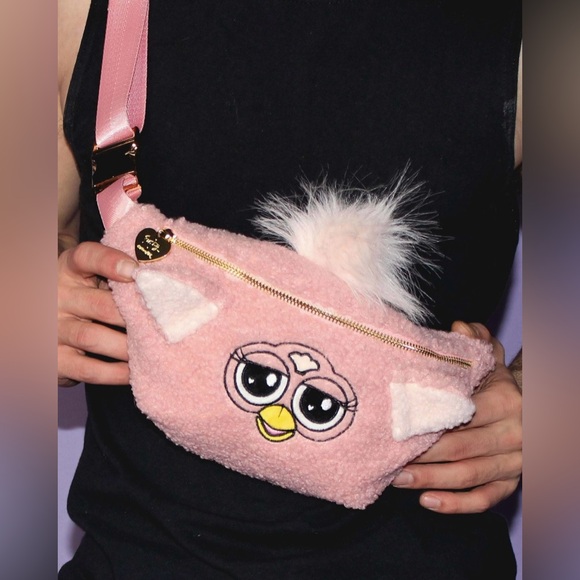 cakeworthy | Bags | Nwt Cakeworthy Pink Furby Fuzzy Fanny Pack | Poshmark